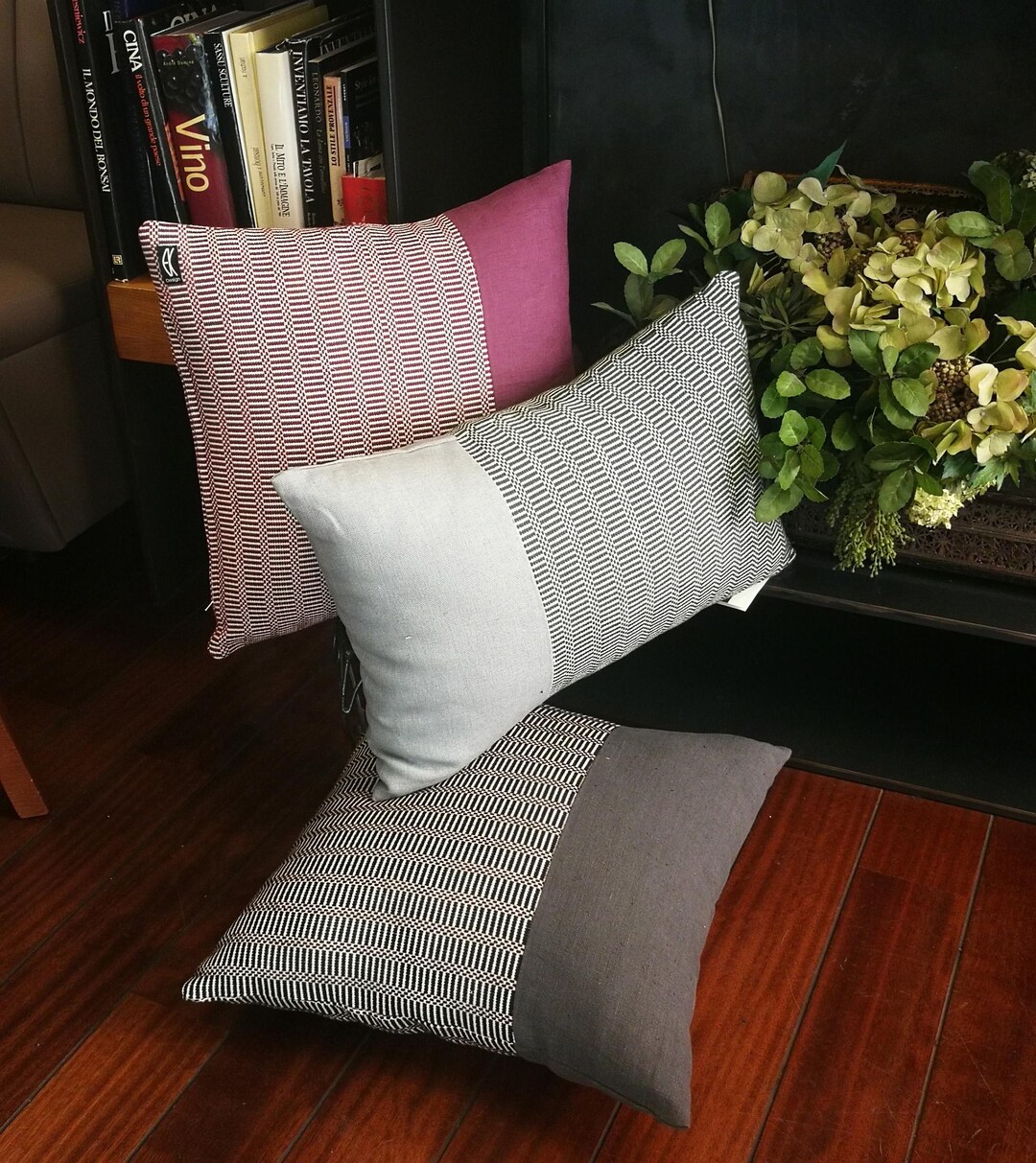 Handcrafted Decorative Cushions, in Sardinian Cotton Fabric "bisaccia ...