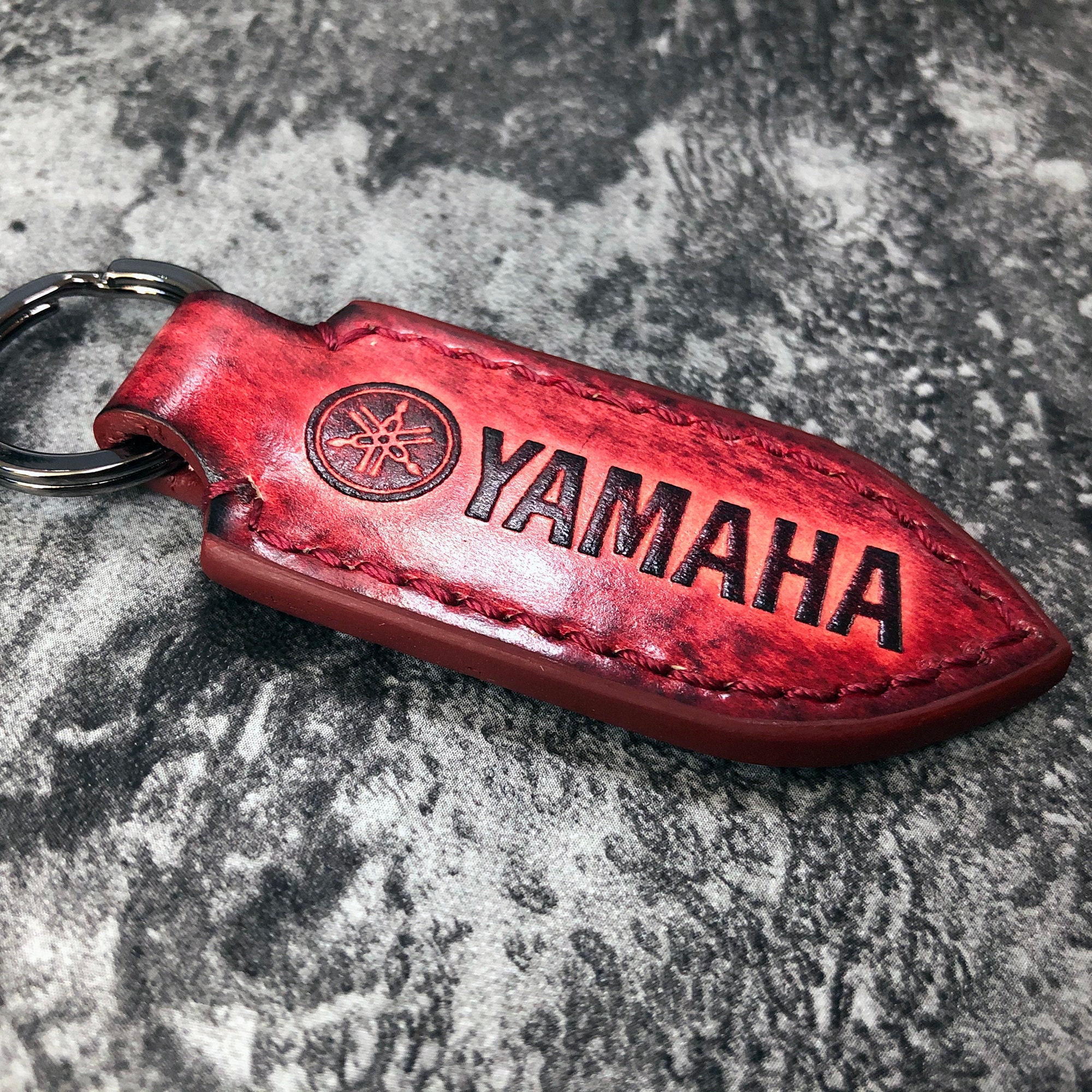 Yamaha leather keychain_RED yamaha motorcycle accessories | Etsy
