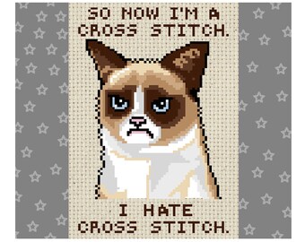 Cross Stitch Pattern Grumpy Cat - Etsy