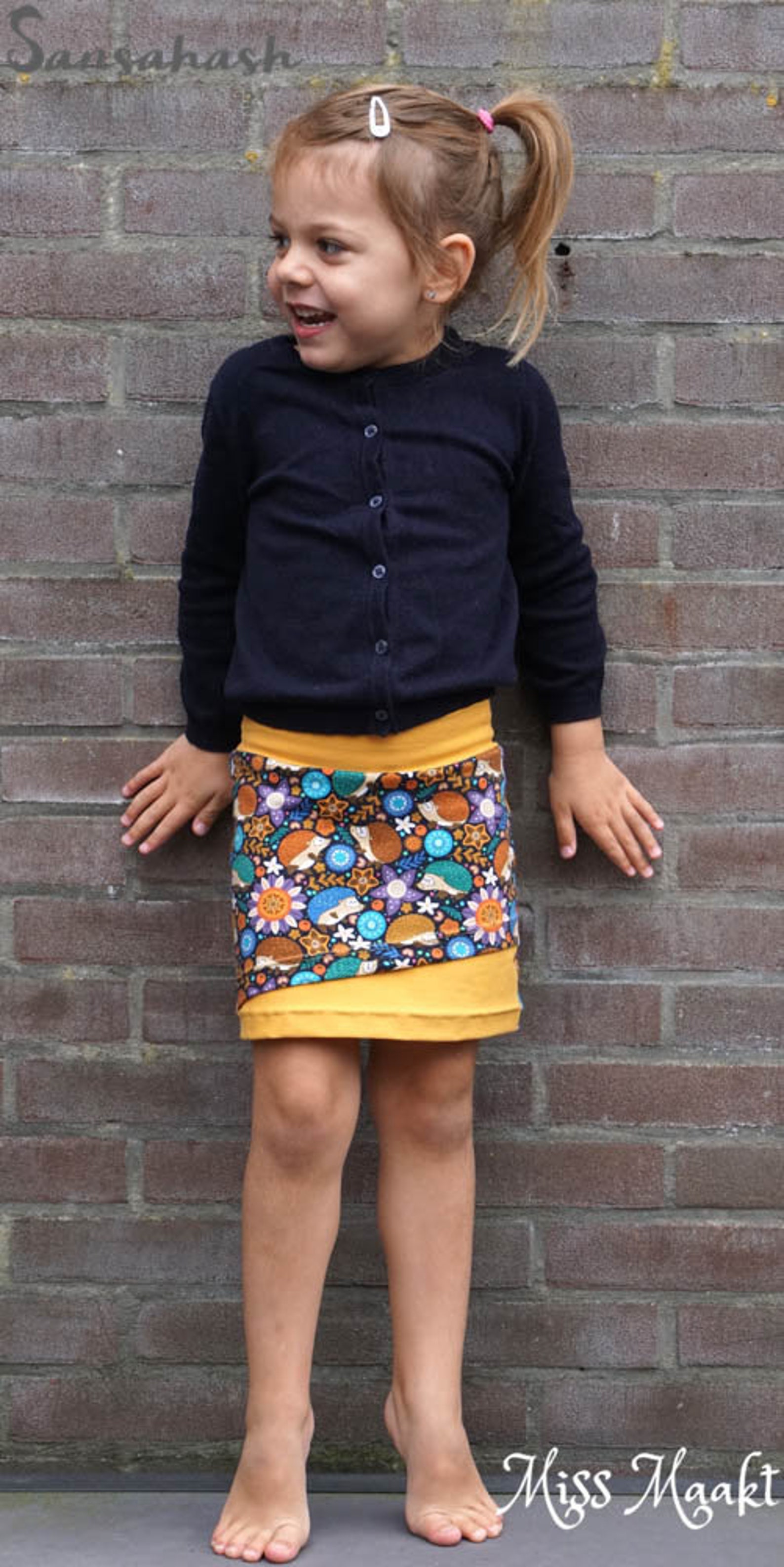 Impala Skirt PDF Pattern: Girls A-line Knit Skirt With Yoga Waistband ...