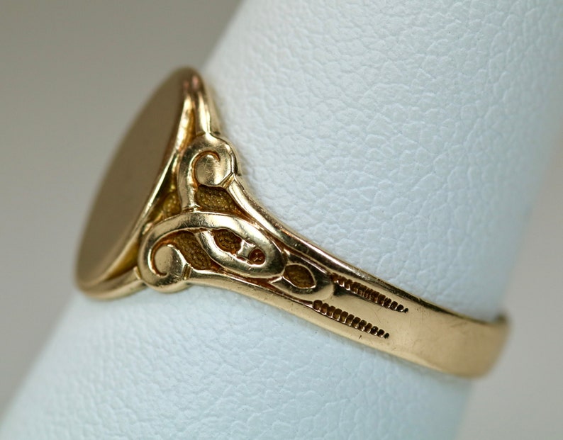 Antique Mens or Womens Oval Signet Ring Ostby & Barton OB 10K - Etsy
