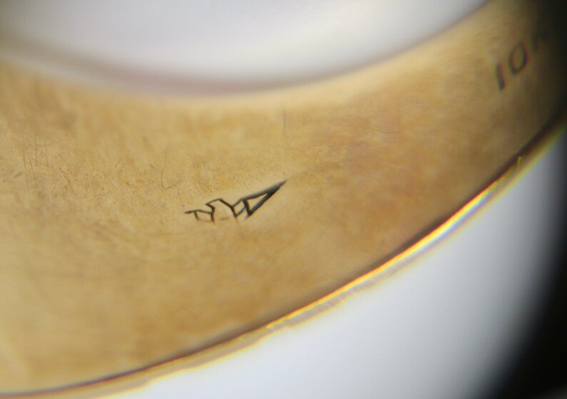 Vintage Mens Mans USN Ring 10K Yellow Gold Ruby United States - Etsy