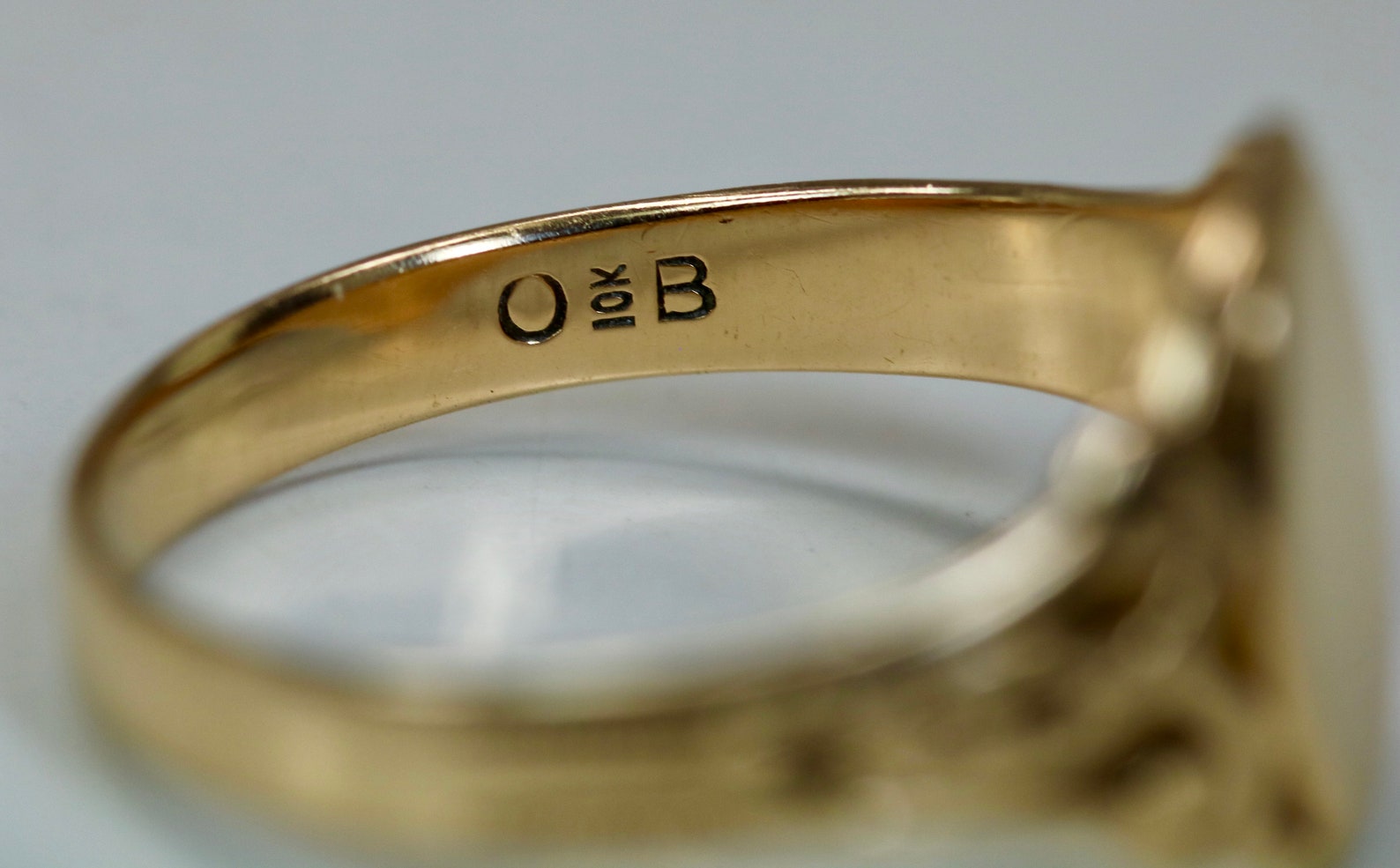 Antique Mens or Womens Oval Signet Ring Ostby & Barton OB 10K | Etsy