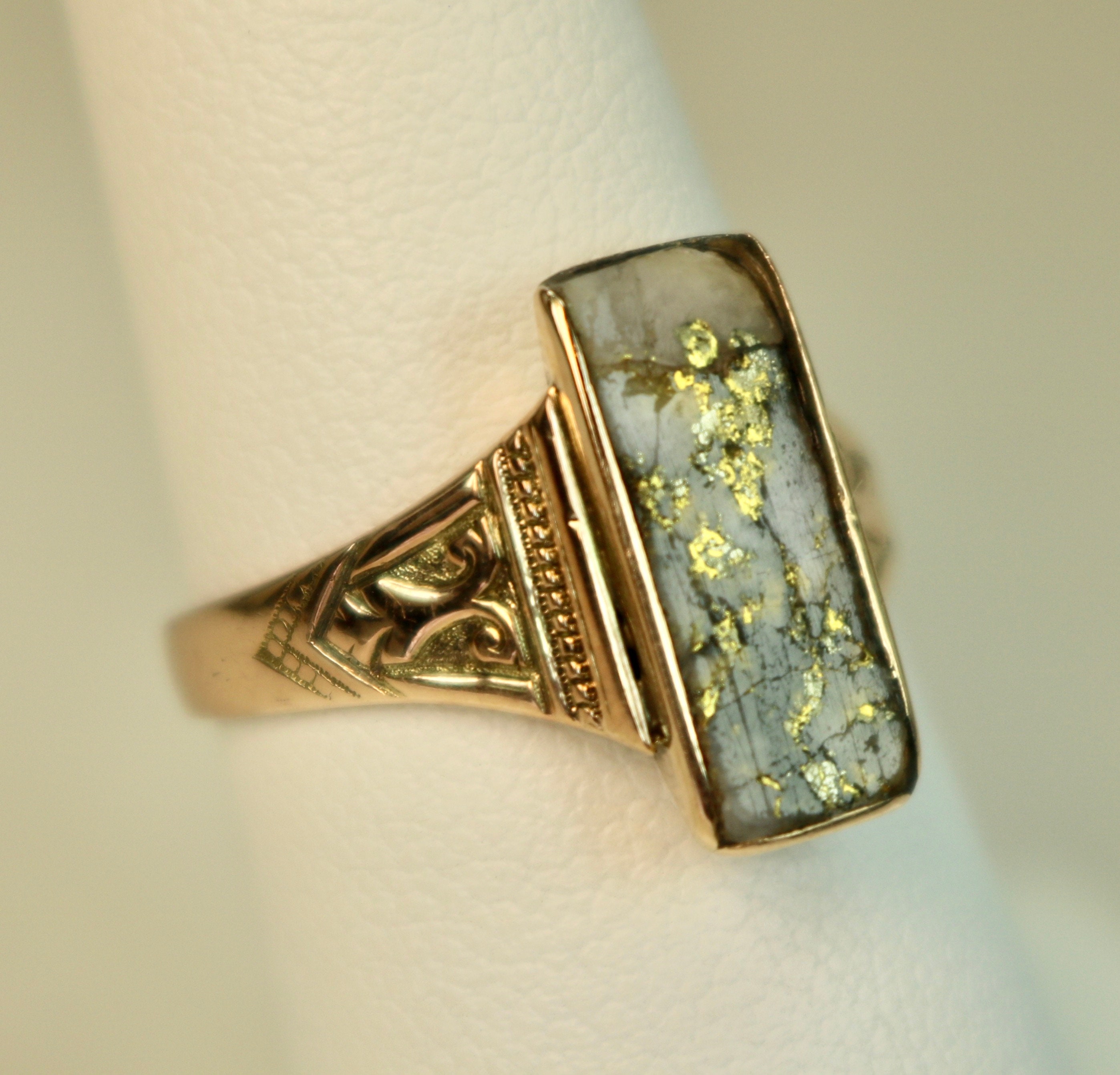 Antique Victorian 14K Rose Gold Ladies Ring With Gold in | Etsy