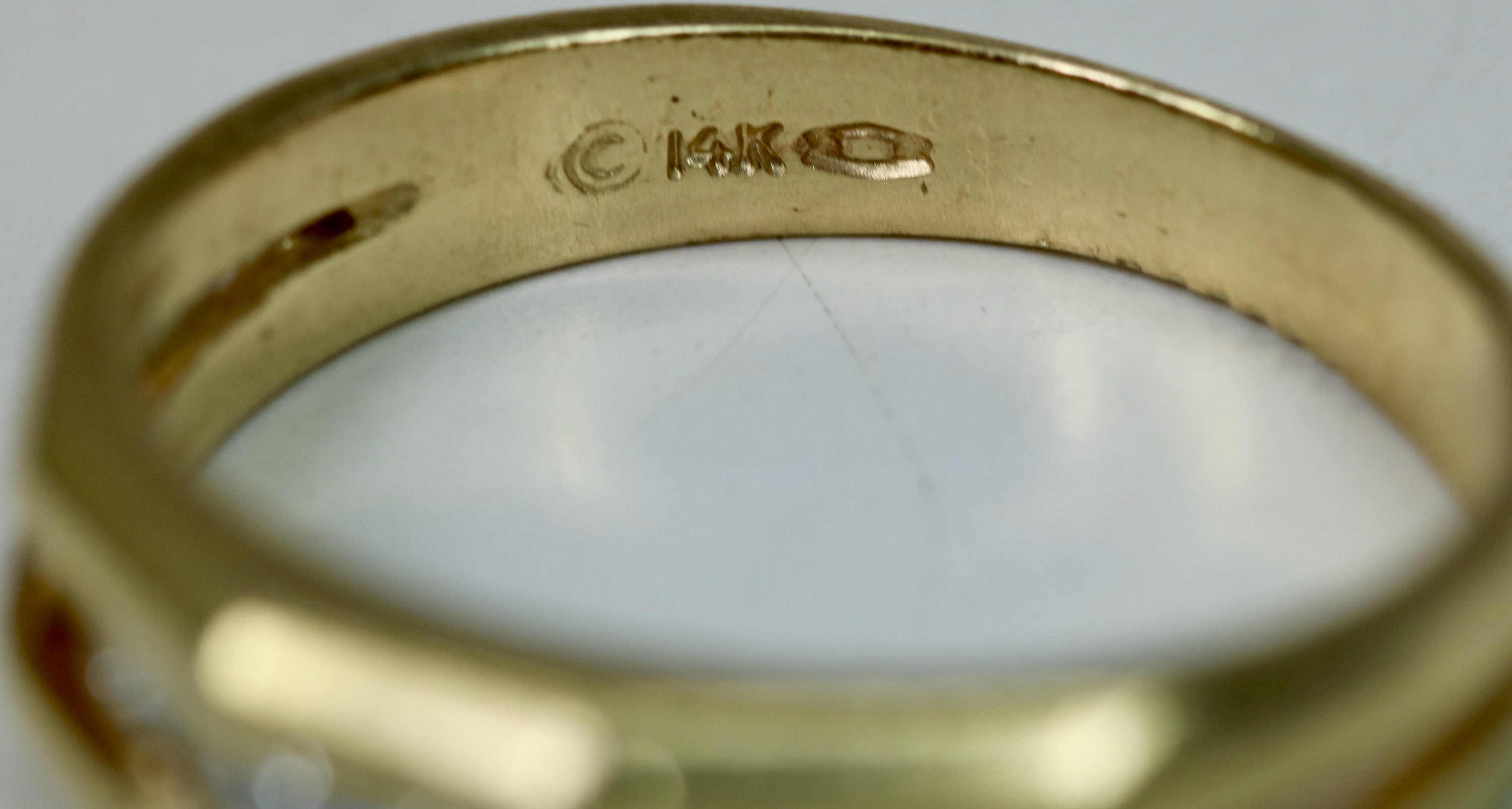 Vintage Mens Mans Ring 14K Yellow Gold 5 Diamond Statement | Etsy