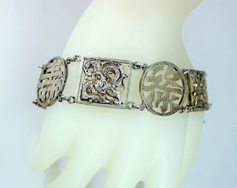 Chinese Silver Link Bracelet - Etsy