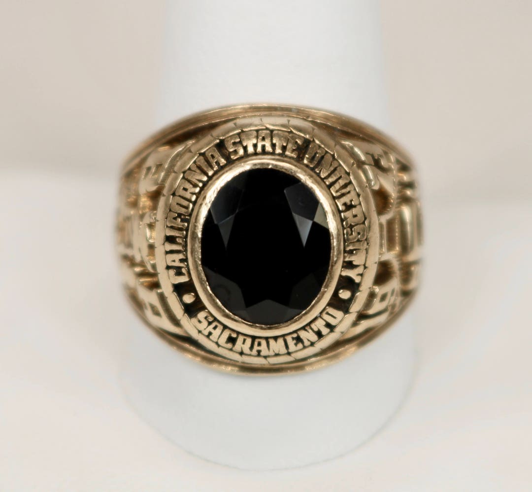 Vintage Mens Ring California State University CSU Sacramento BA 10K ...