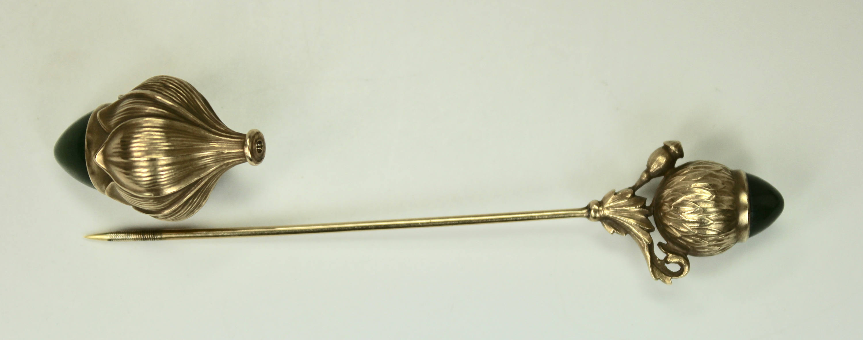 Antique Estate 14K Yellow Gold Jabot Pin Nephrite Jade - Etsy Singapore