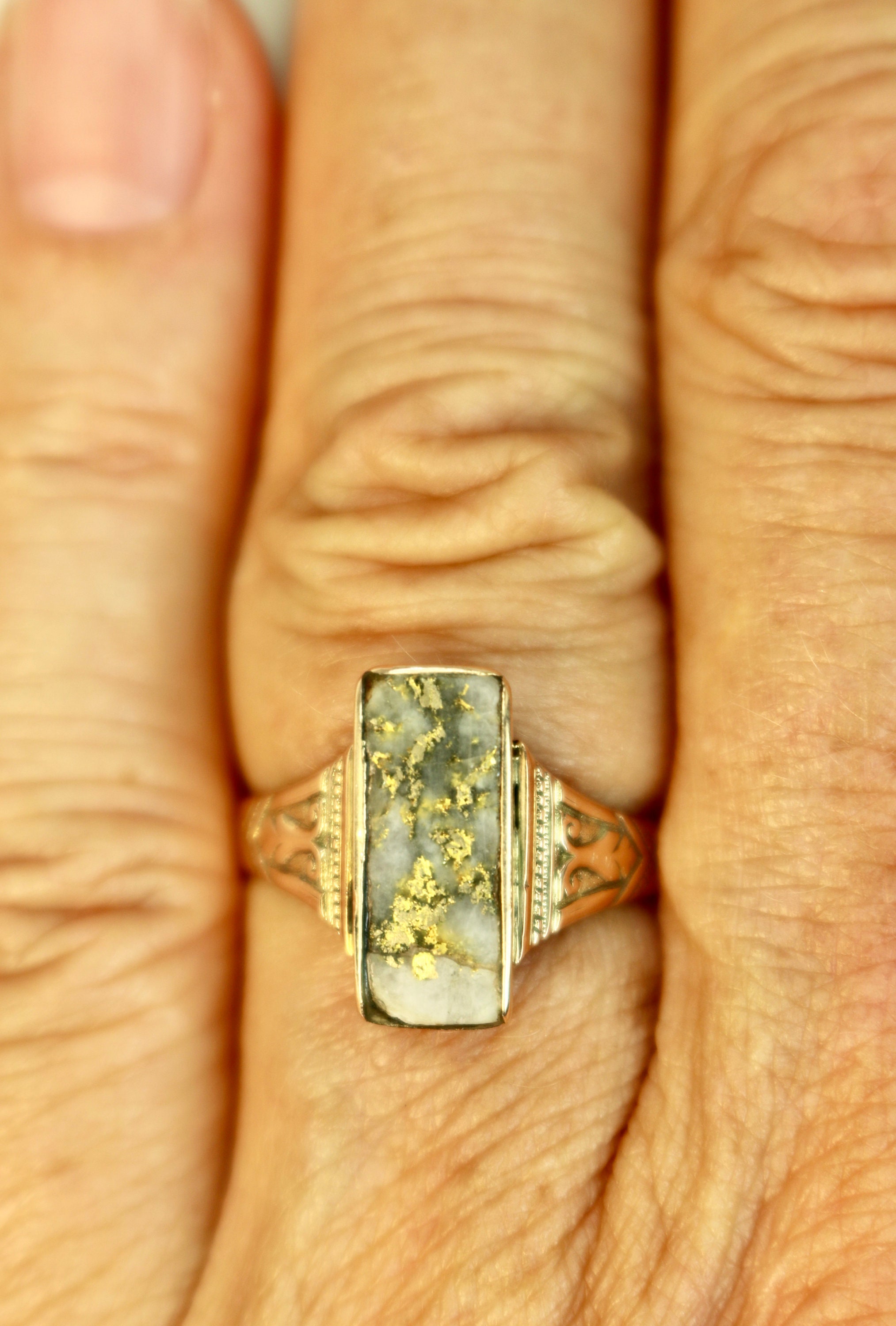 Antique Victorian 14K Rose Gold Ladies Ring With Gold in | Etsy