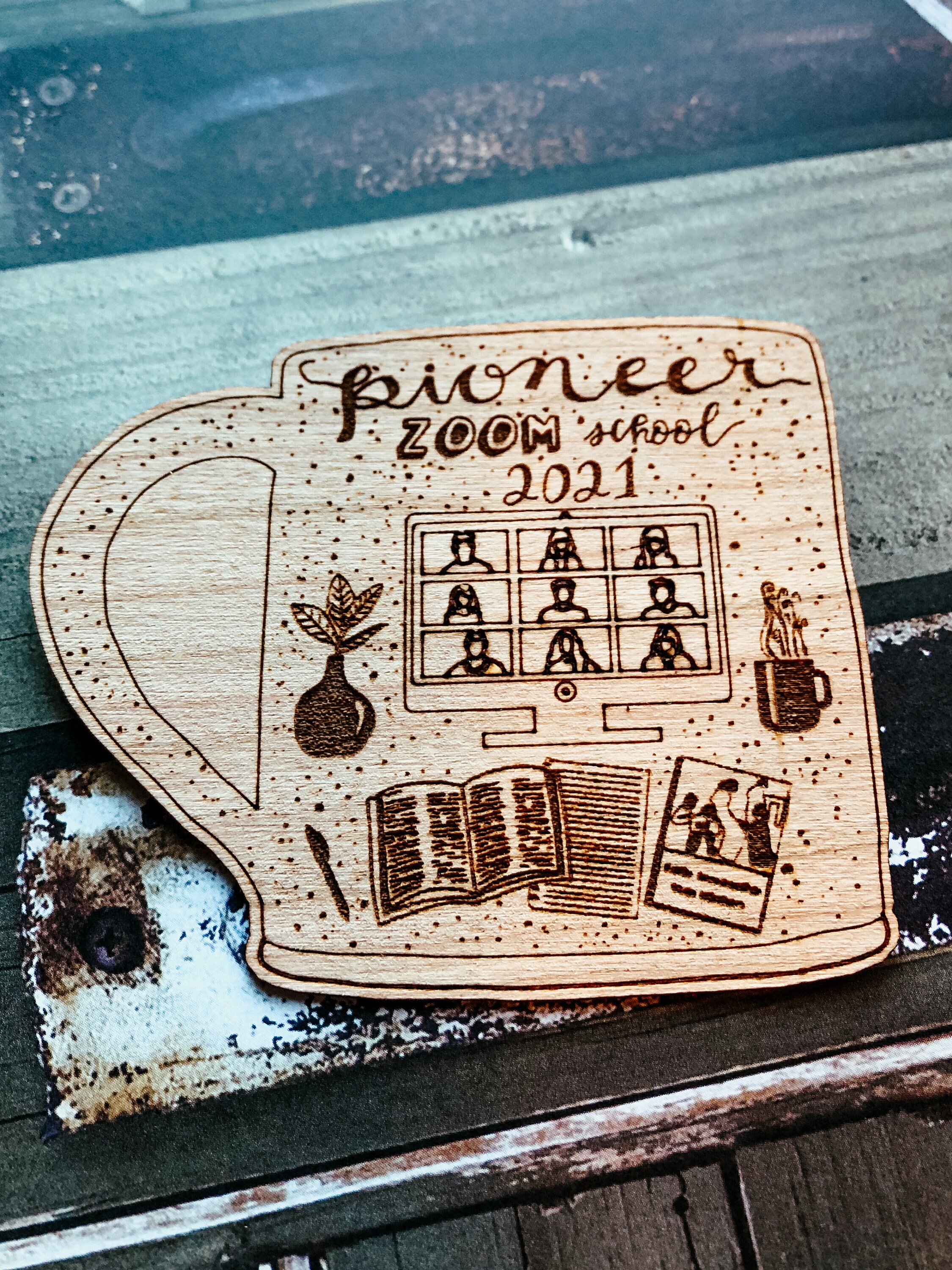 Wooden Pioneer Zoom School 2021 Stickers - Etsy