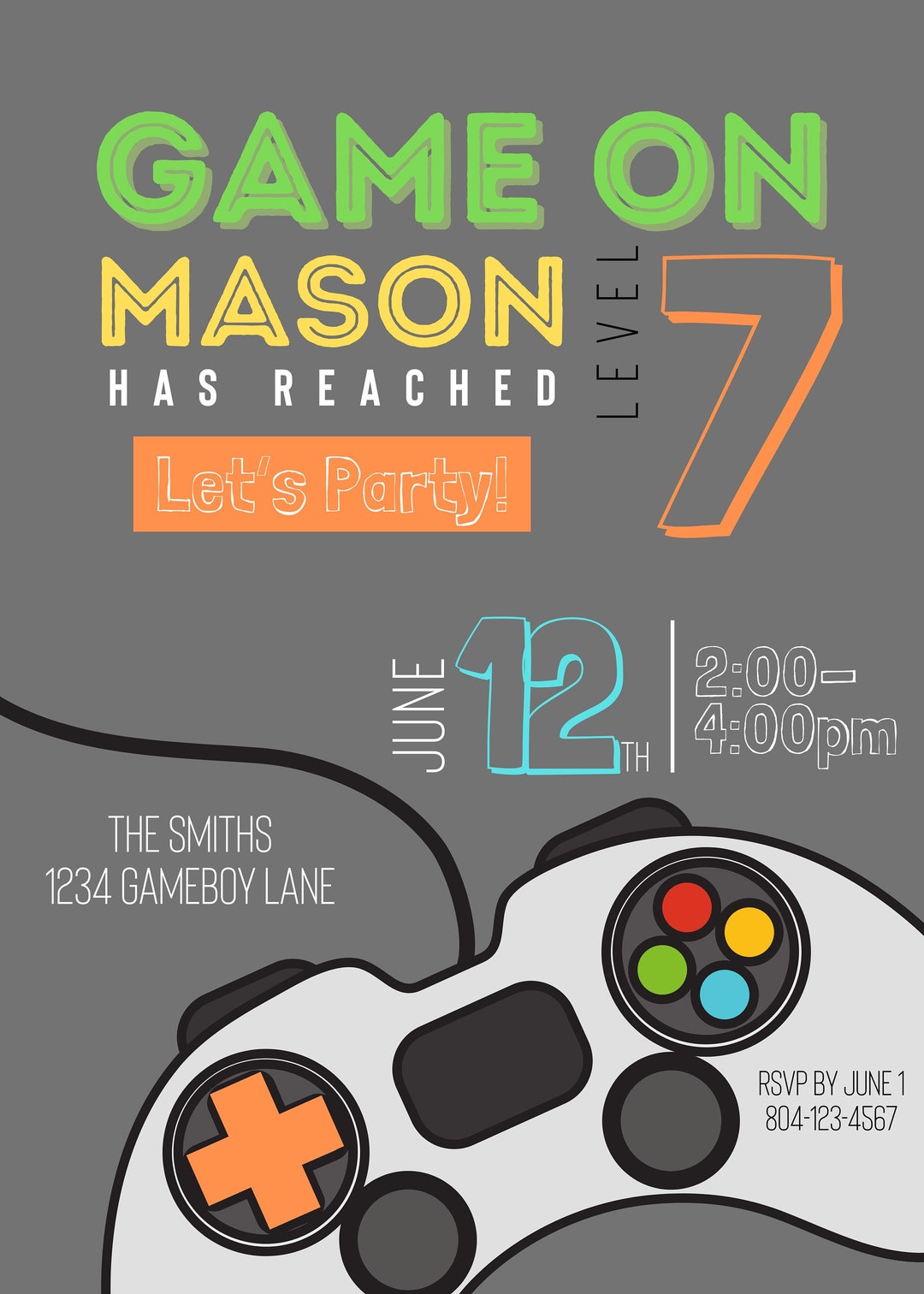 Pink Confetti Co. Game on Birthday Digital Invitation Gaming Party ...