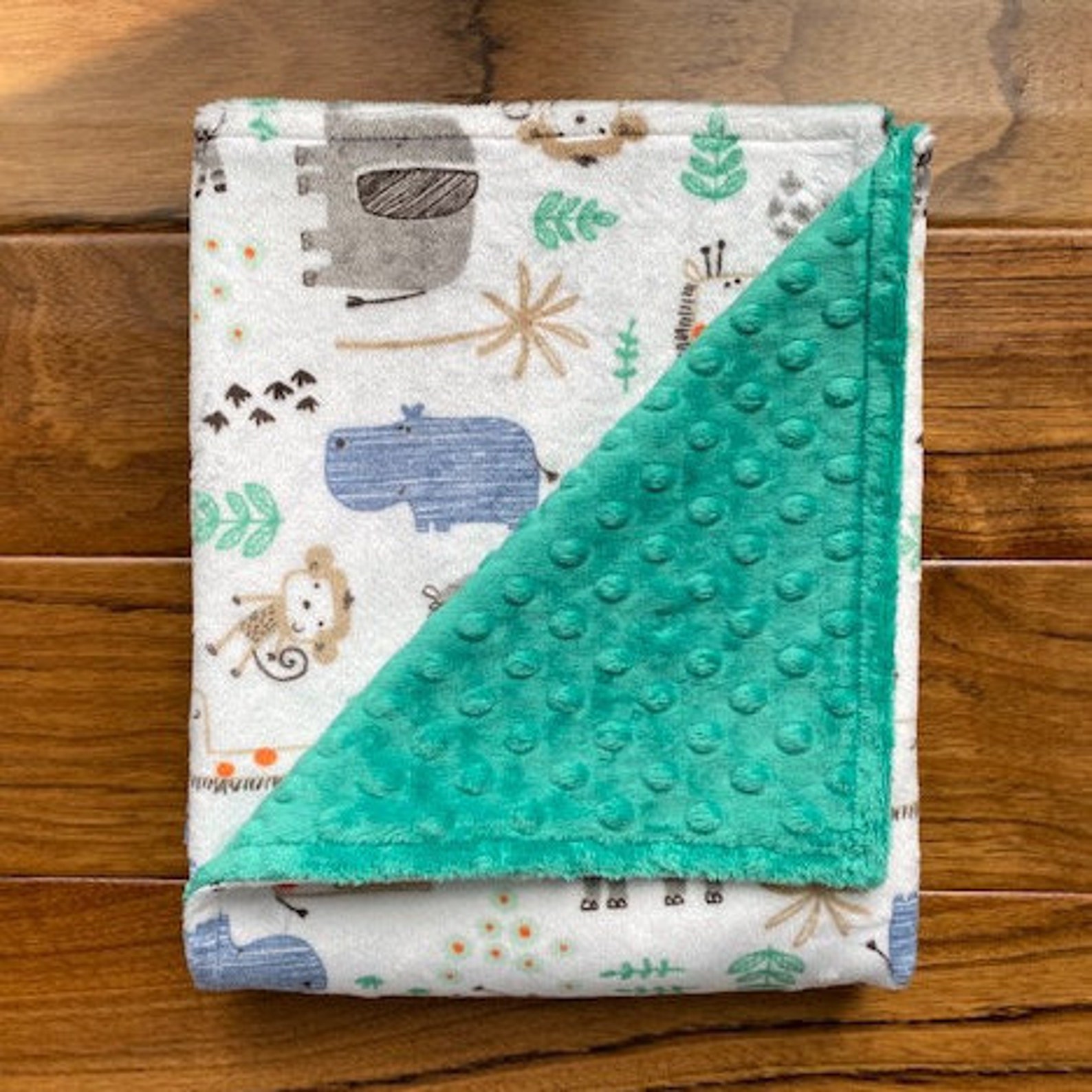 Personalized Zoo Animals Baby Blanket Wild Animals Minky | Etsy