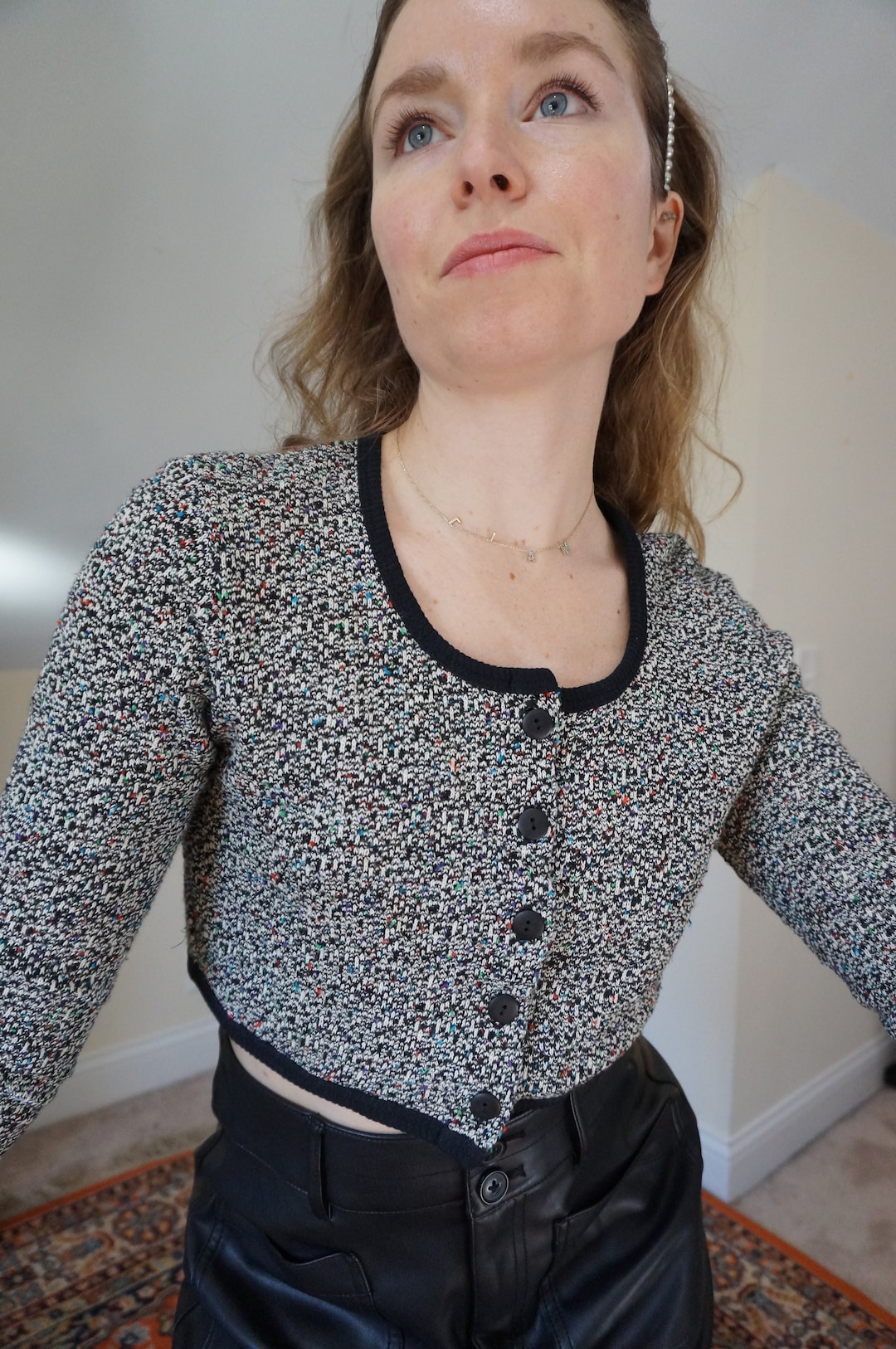 90s Vintage Cropped Cardigan - Etsy