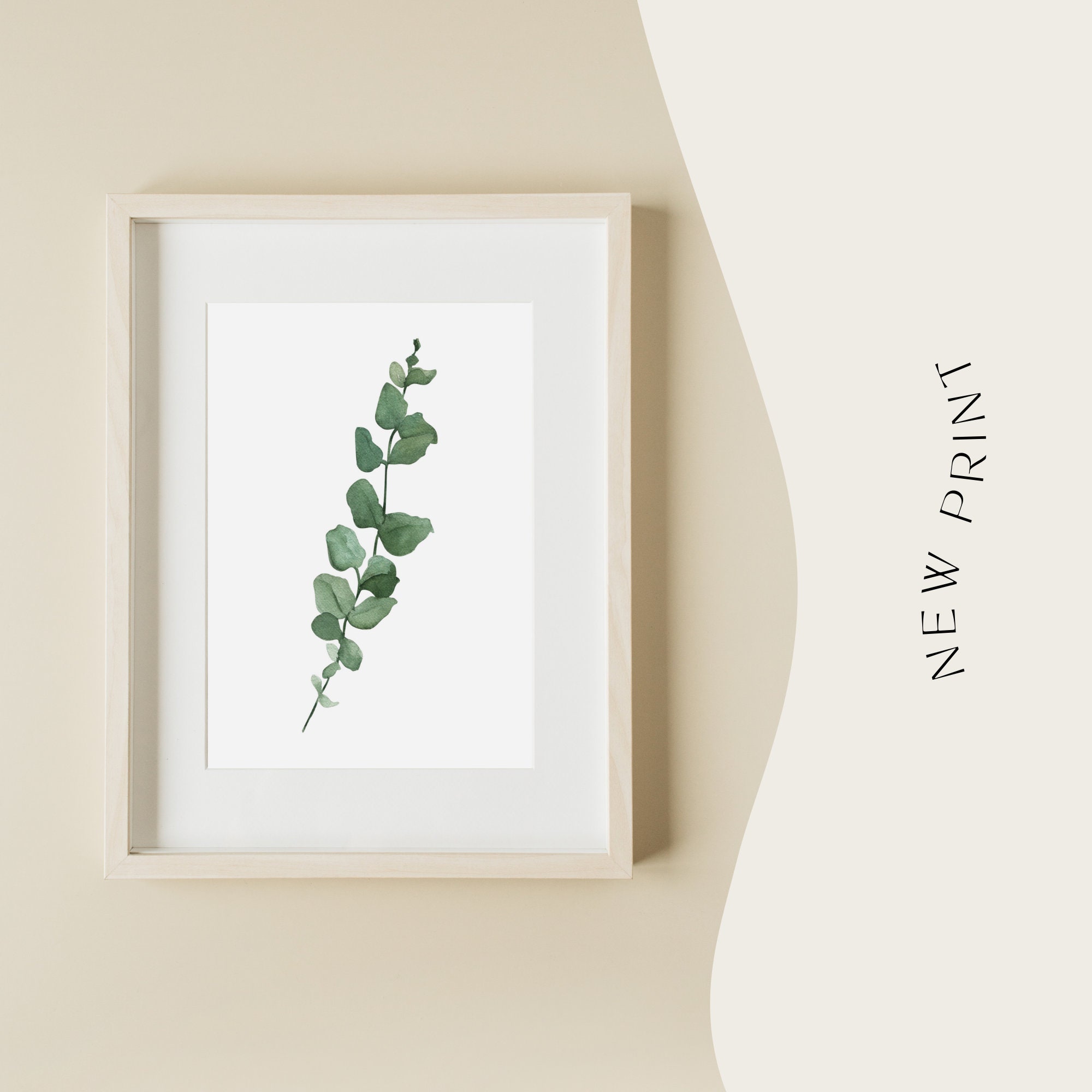 8x10 Printable Digital Eucalyptus Wall Art Design Greenery, Paper ...