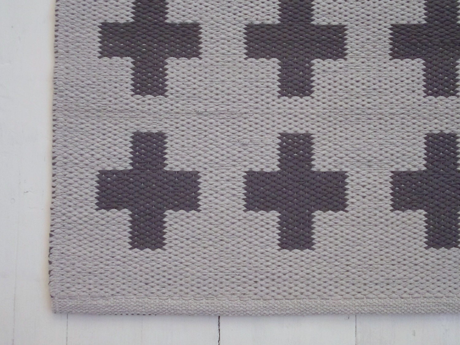 Gray Swiss Cross Rug Plus Sign Rug Accent Rug Natural - Etsy Canada