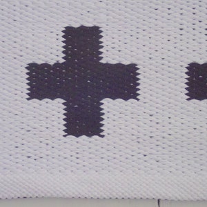 Black White Swiss Cross Rug, Plus Sign Rug, Living Room Rug, Bedroom ...