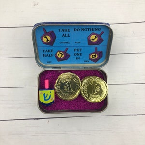 Hanukkah Gifts Dreidel Game Kit Dreidels Hanukkah Decor - Etsy