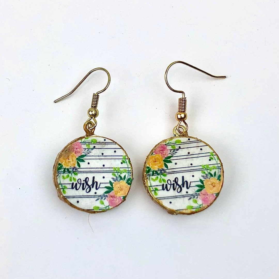 Wish Earrings, Wish Jewelry, Wishing, Wishful, Wish Dangle Earrings ...