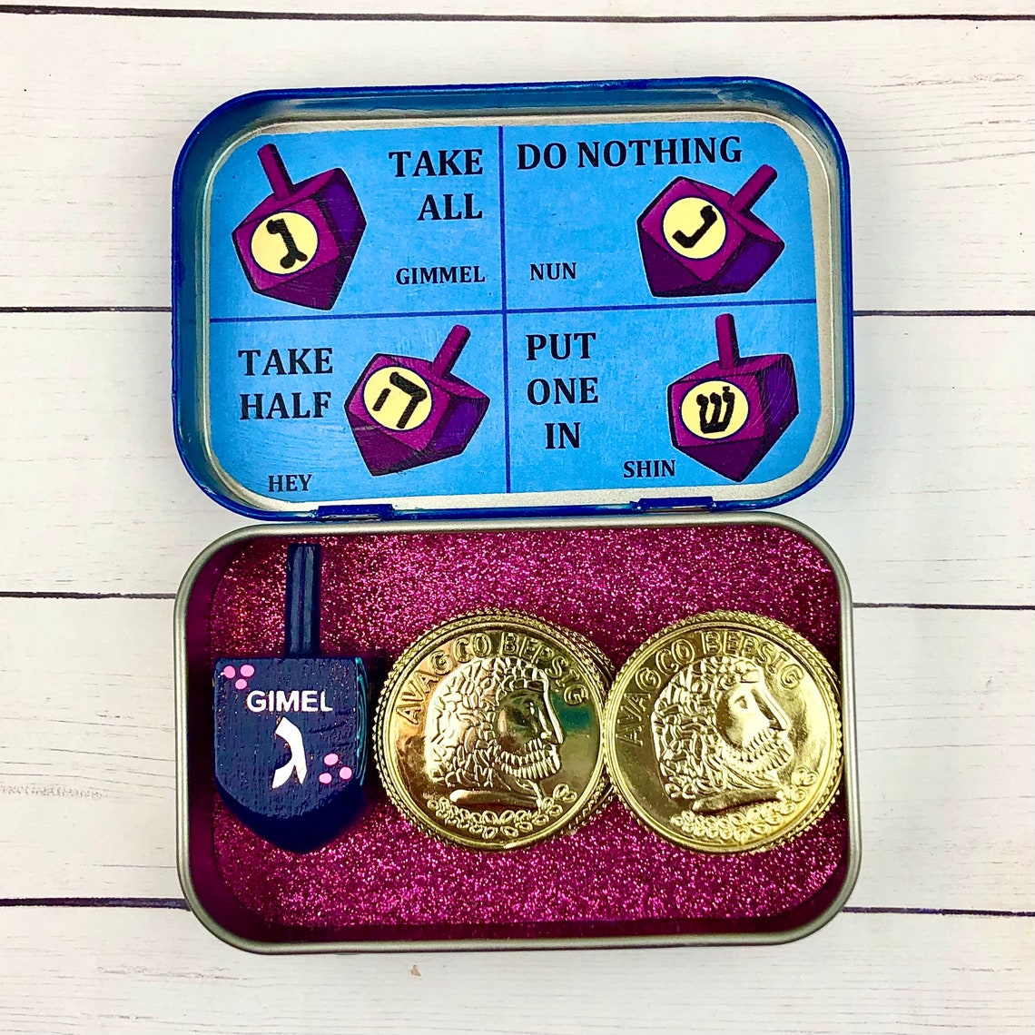 Hanukkah Gifts Dreidel Game Kit Dreidels Hanukkah Decor - Etsy