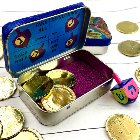 Hanukkah Gifts Dreidel Game Kit Dreidels Hanukkah Decor - Etsy
