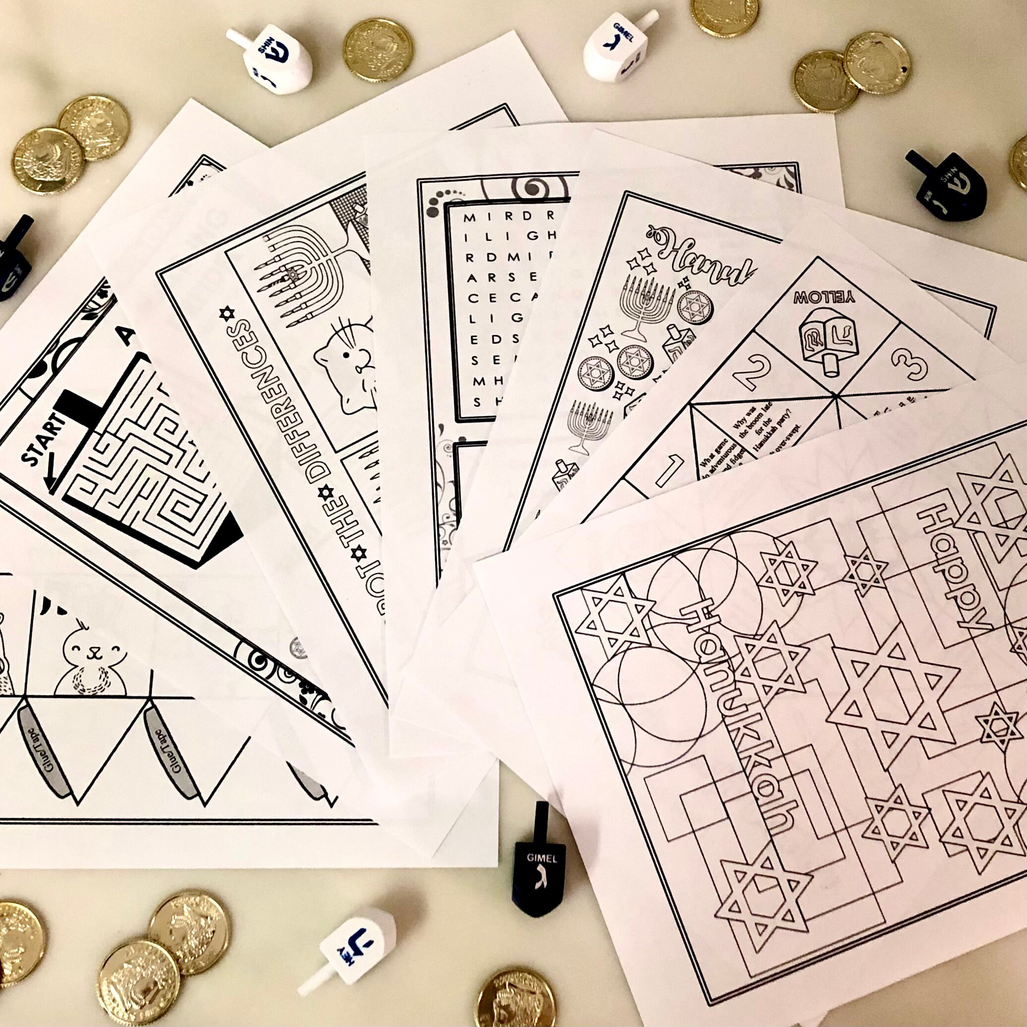 Hanukkah Activity Packet, Hanukkah for Kids, Hanukkah Coloring Pages ...