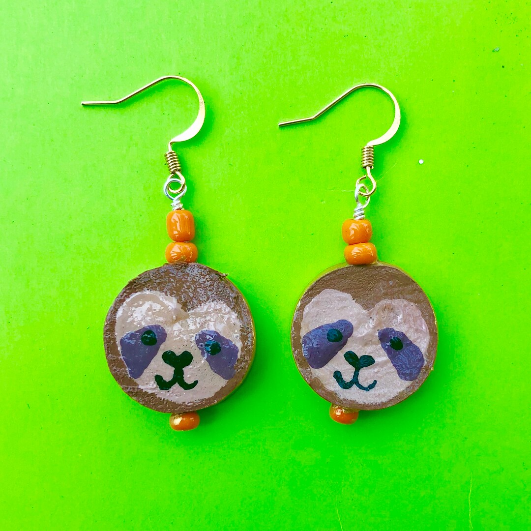 Sloth Earrings, Sloth Jewelry, Kawaii, Sloth Gifts, Animal Diversity ...