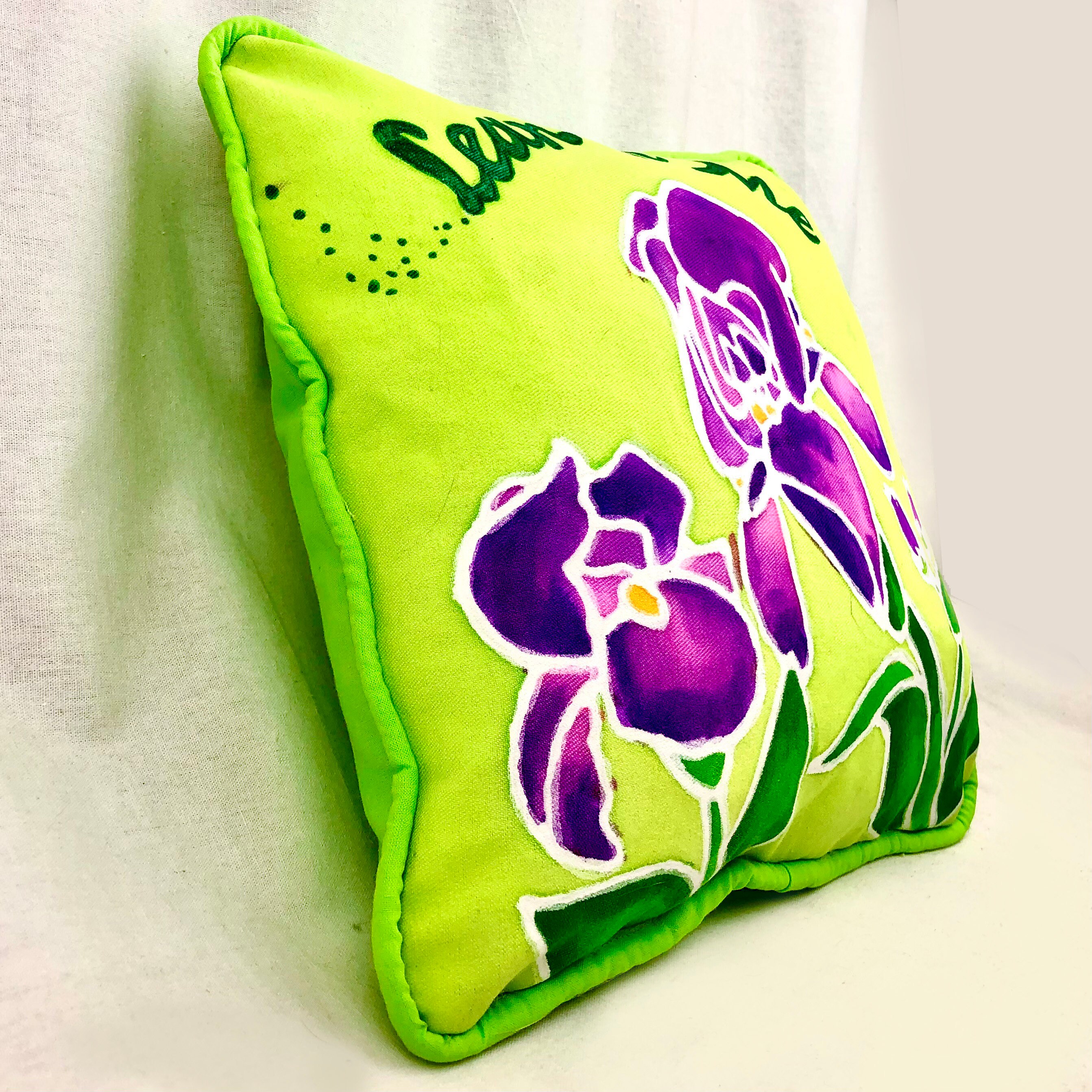 Passover Reclining Pillow, Passover Decorations, Purple Iris Pillow ...