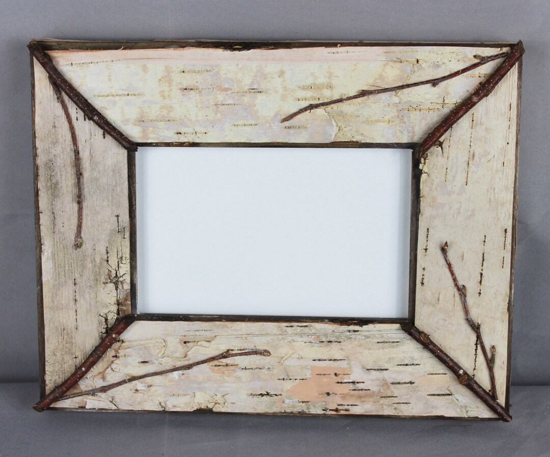 4 X 6 Birch Bark Frame, Hangs Vertically or Horizontally, Made From ...