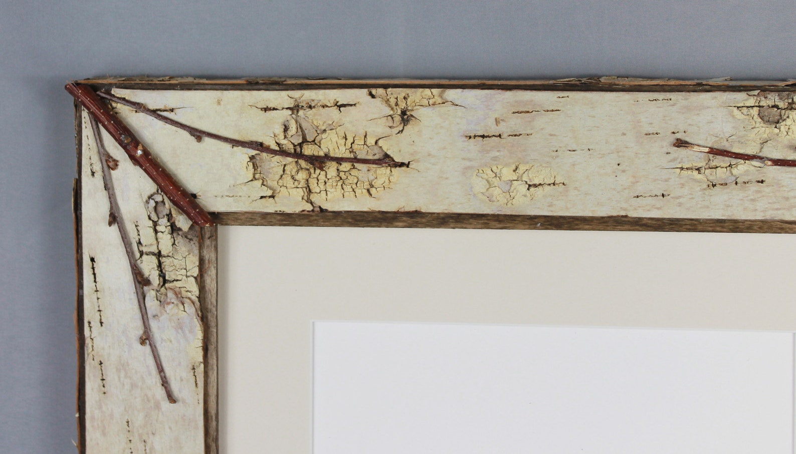 8 X 10 Inch Birch Bark Frame Adirondack Style Frame With Mat - Etsy