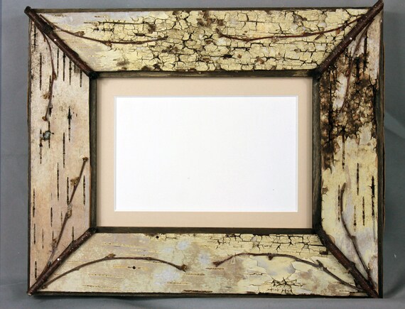 5 X 7 Birch Bark Frame Hangs Vertically or Horizontally | Etsy