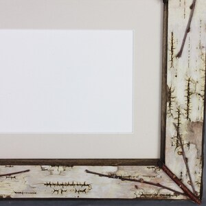 8 X 10 Inch Birch Bark Frame Adirondack Style Frame With Mat - Etsy