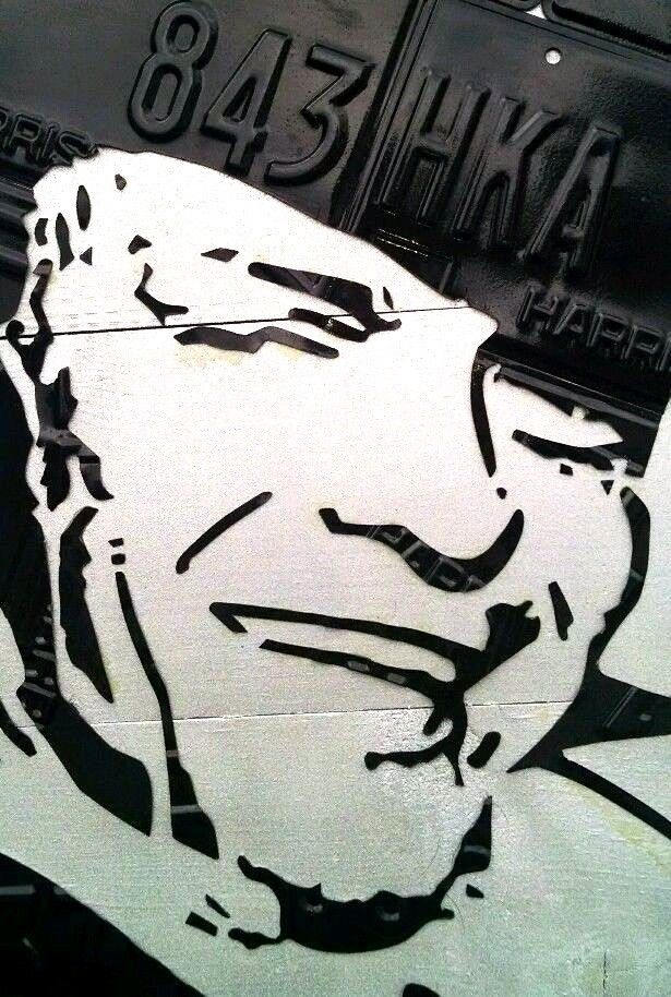 License Plate Portrait of FRANK SINATRA!!!! UNIQUE Art Picture of Ol ...