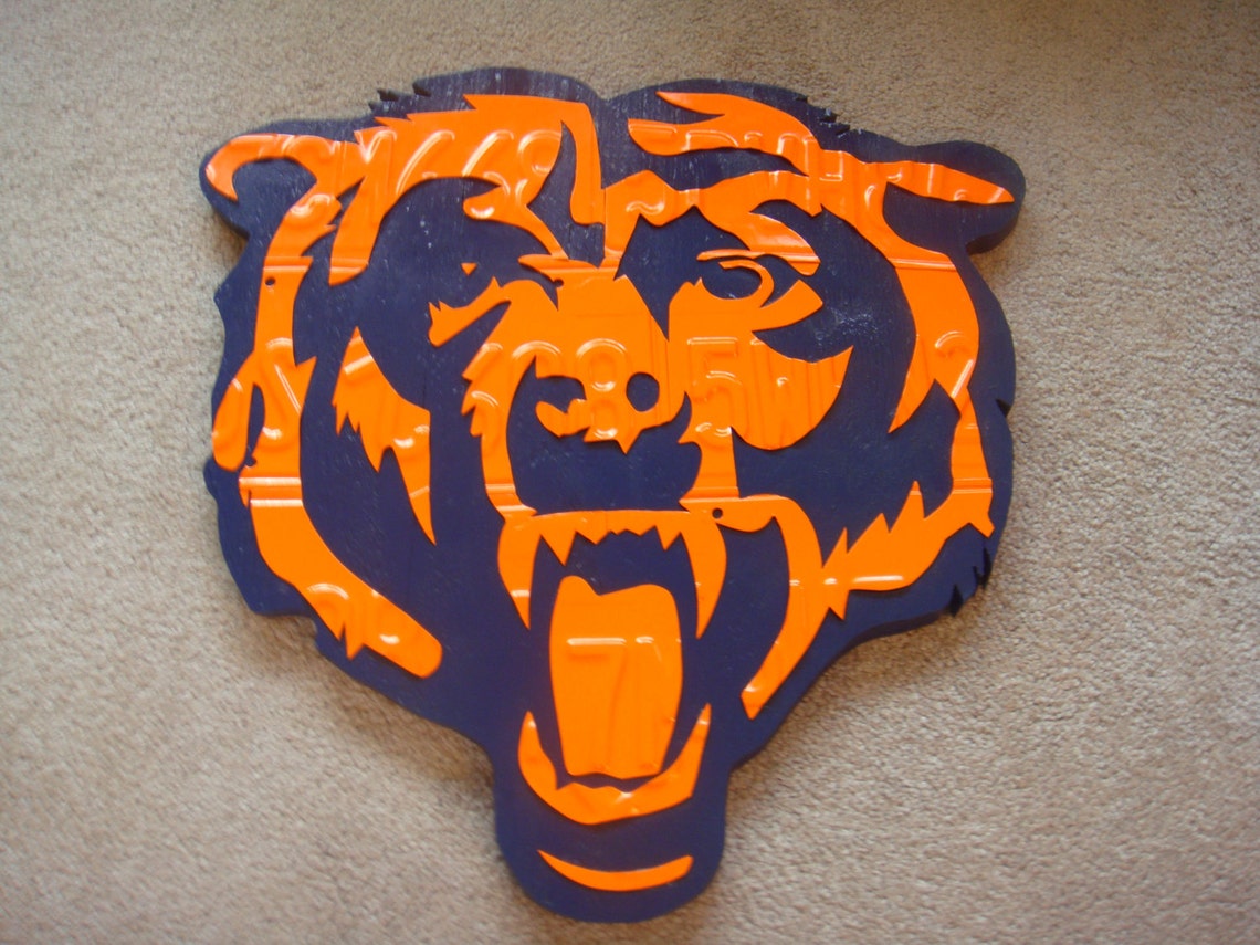 CHICAGO BEARS License Plate Logo Sign!! A One of A Kind!! - Etsy