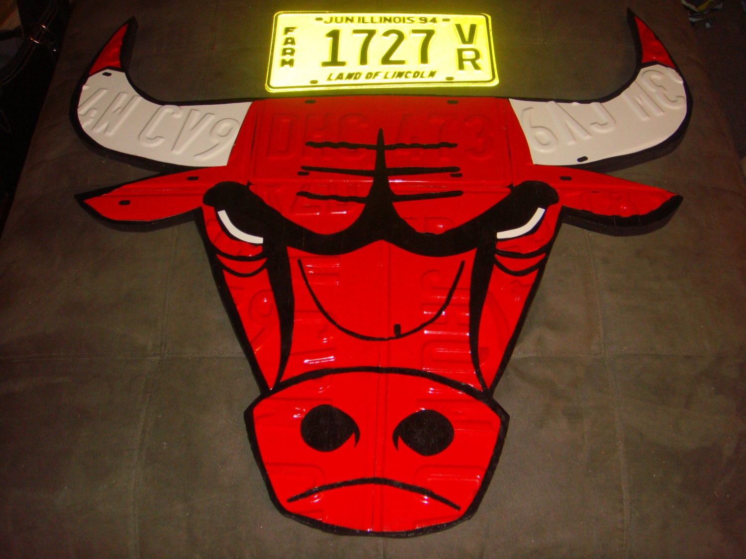 CHICAGO BULLS License Plate Logo Sign!! One of A Kind!!! - Etsy
