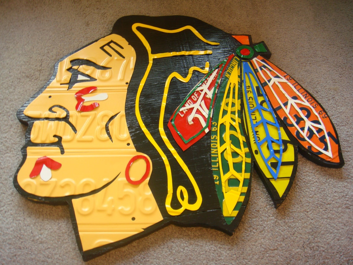 CHICAGO BLACKHAWKS LOGO Sign!!! One of A Kind Piece!! - Etsy
