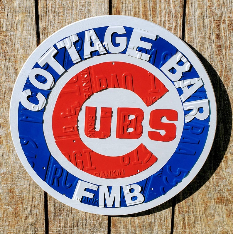CHICAGO CUBS License Plate Logo Sign One of A Kind Made - Etsy