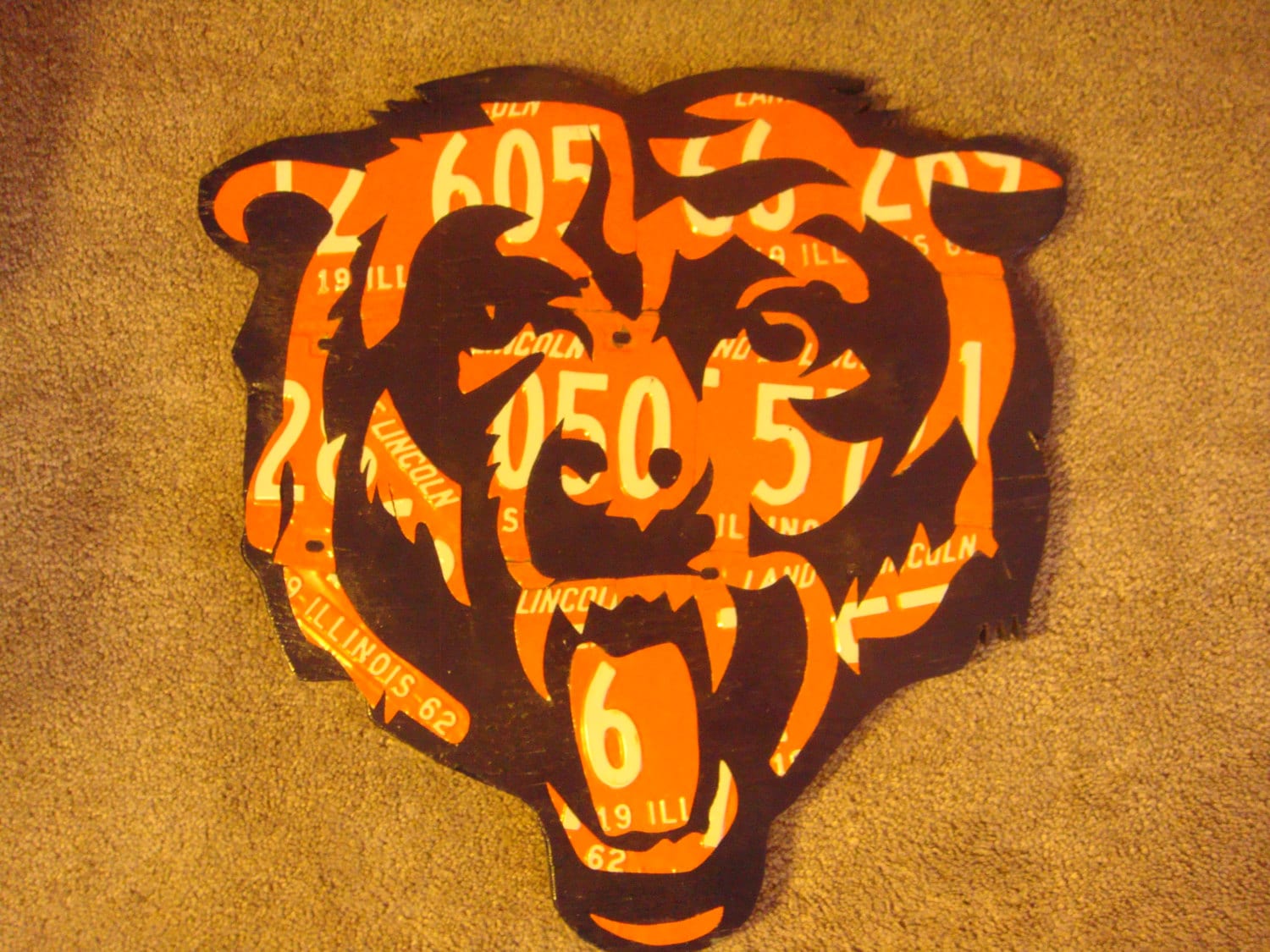 CHICAGO BEARS License Plate Logo Sign!! A One of A Kind!! - Etsy