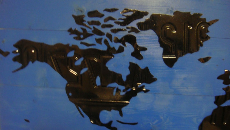 License Plate World Map!! Continents Made Out of Genuine License Plates ...