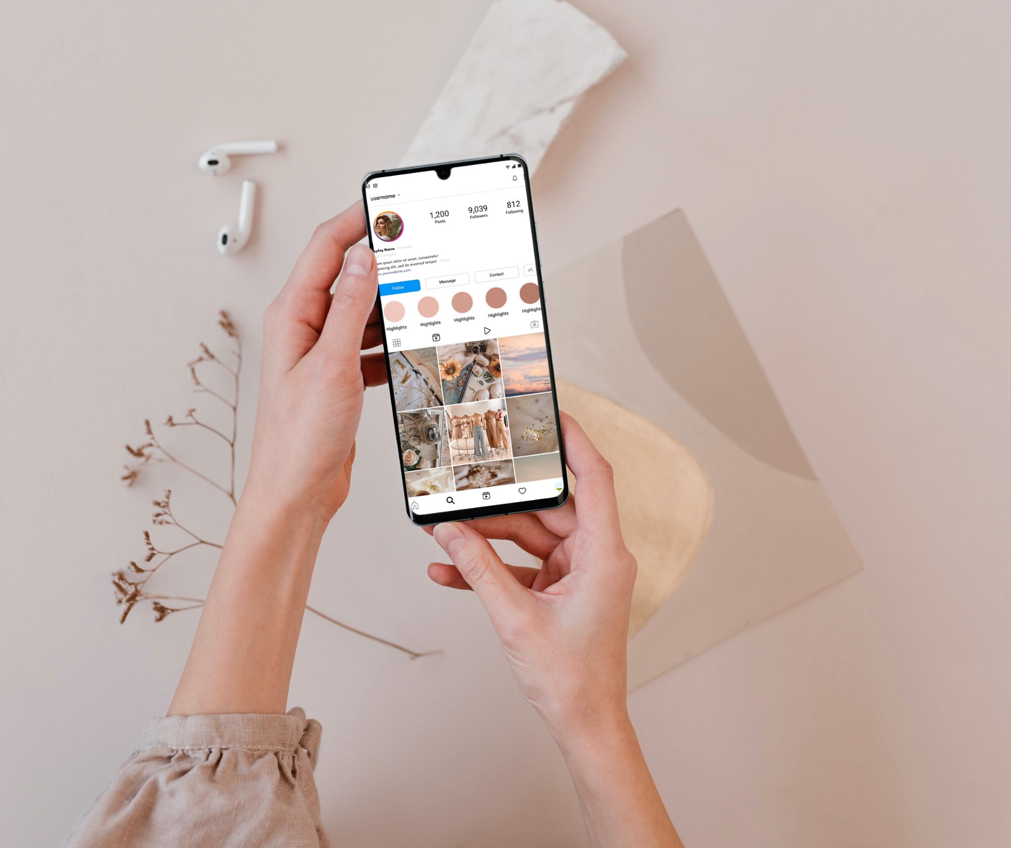 Instagram Mockup Template IG Mockup Template Social Media Mockup ...