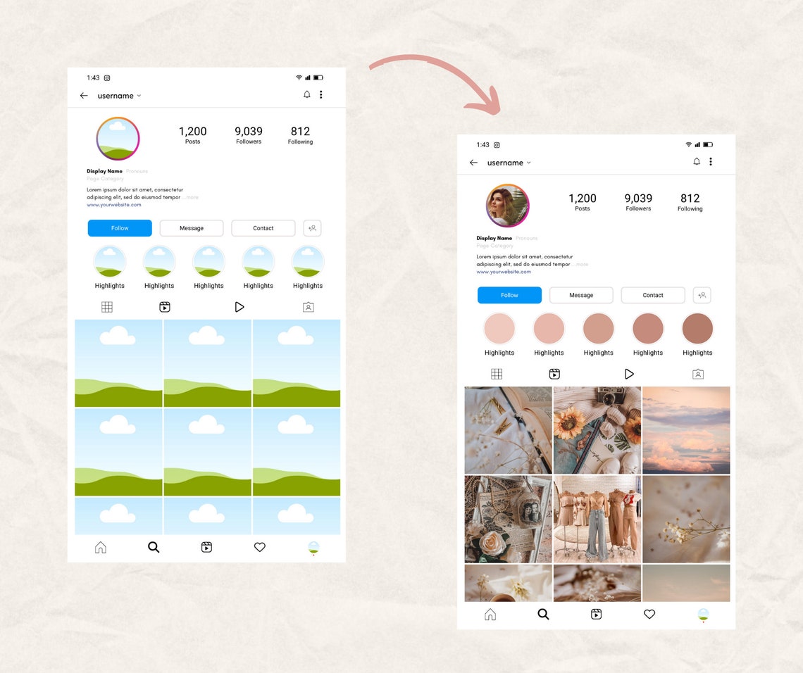 Instagram Mockup Template IG Mockup Template Social Media | Etsy