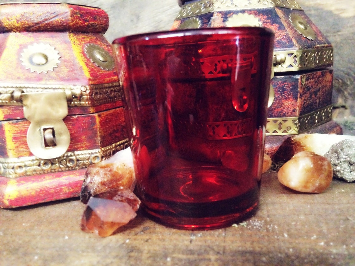 Red Glass Votive-blue Glass Votive Holder-violet Glass - Etsy