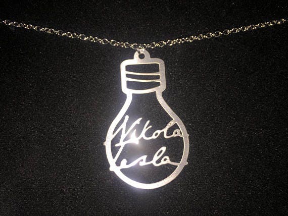 Nikola Tesla Bulb Necklace | Etsy