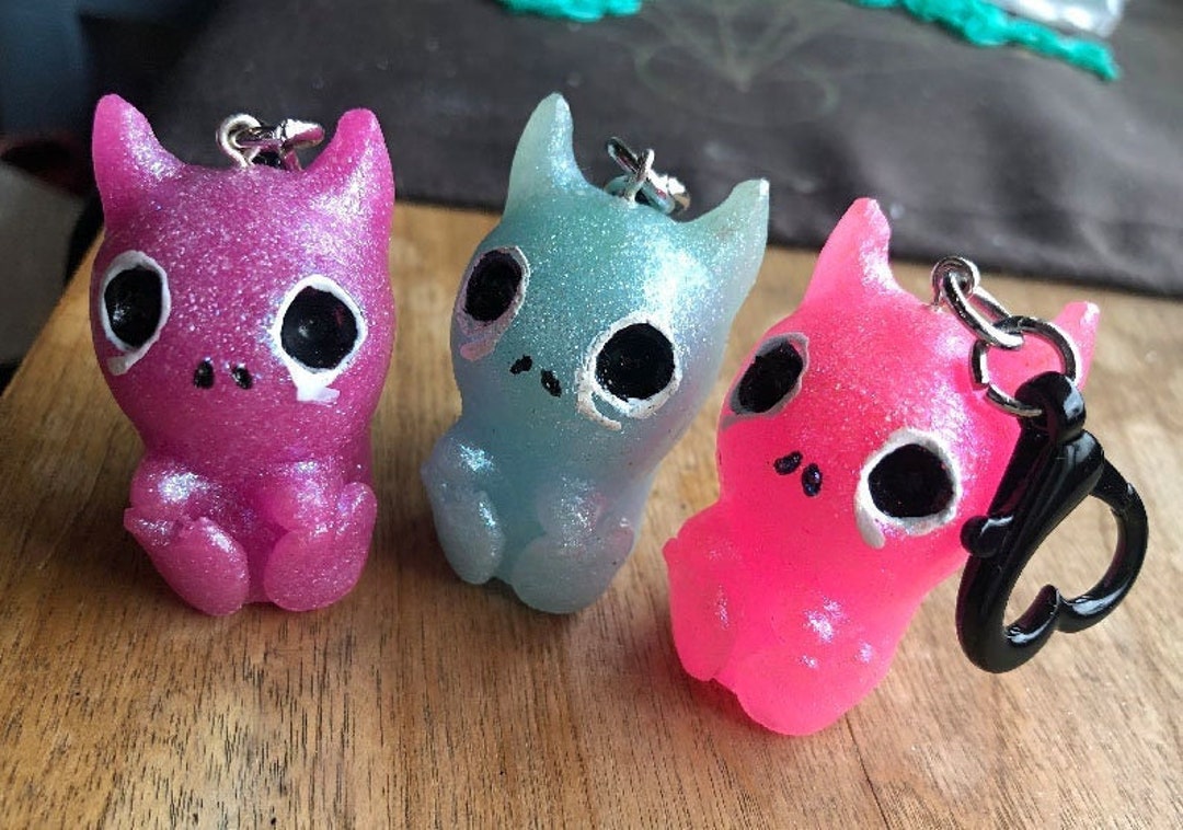 Glitter Demon Bag Charm - Etsy