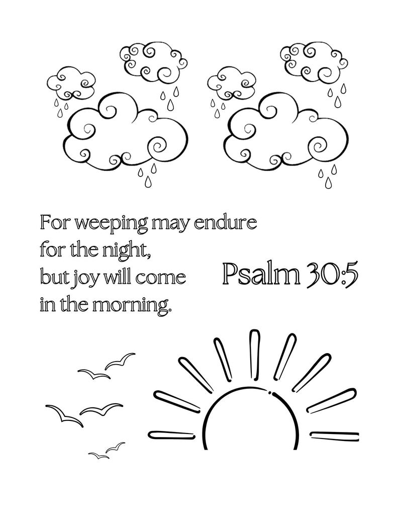 Encouraging Psalms Coloring Pages - Etsy