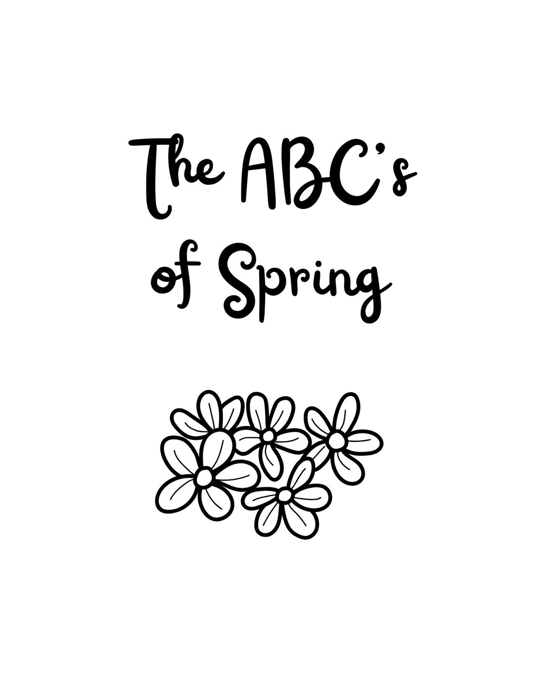 The Abc's of Spring Coloring Pages - Etsy