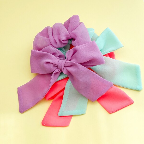Neon Pink Hair Bow - Etsy