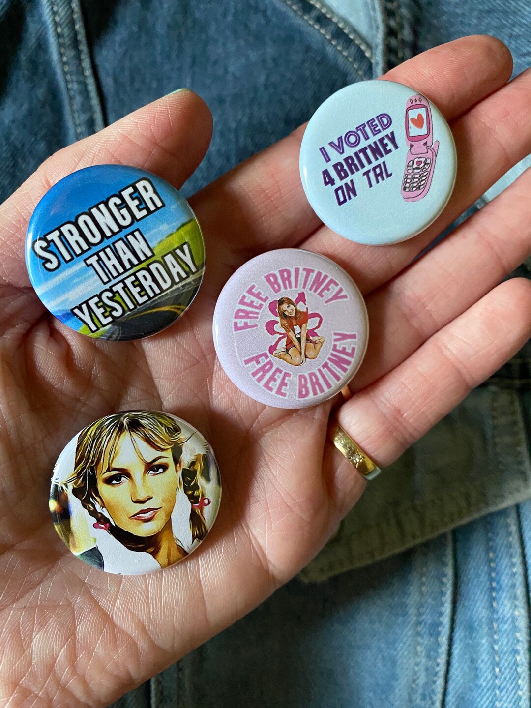 Britney Pins (set of 4) - Etsy