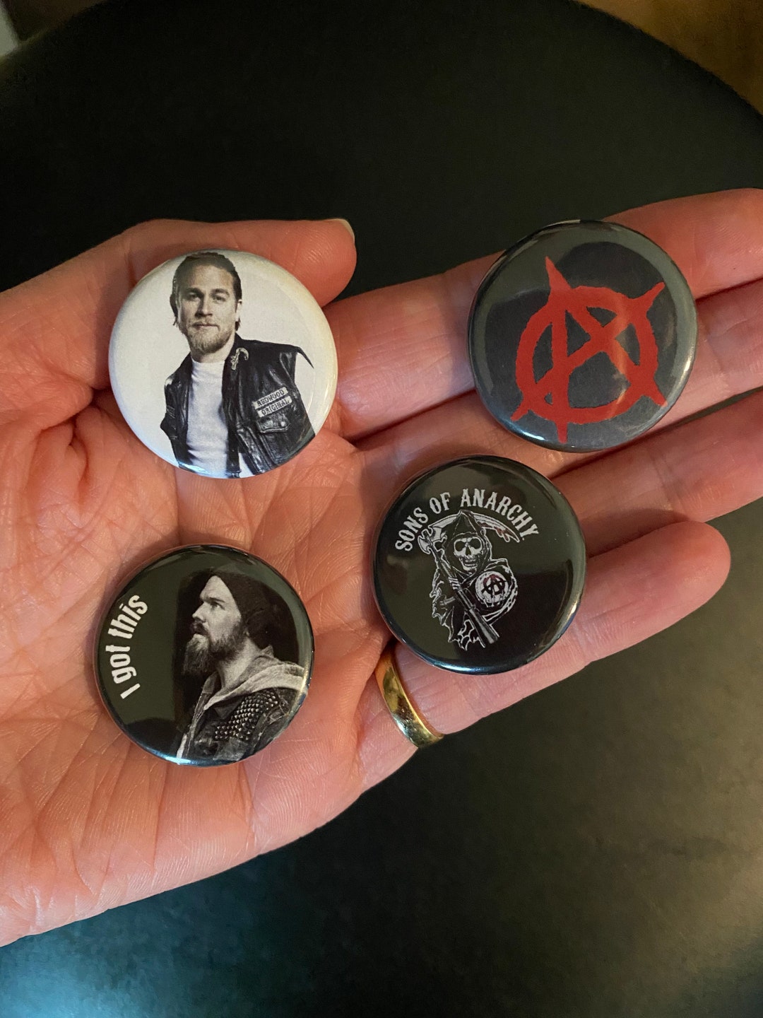Sons of Anarchy Pins (set of 4) - Etsy
