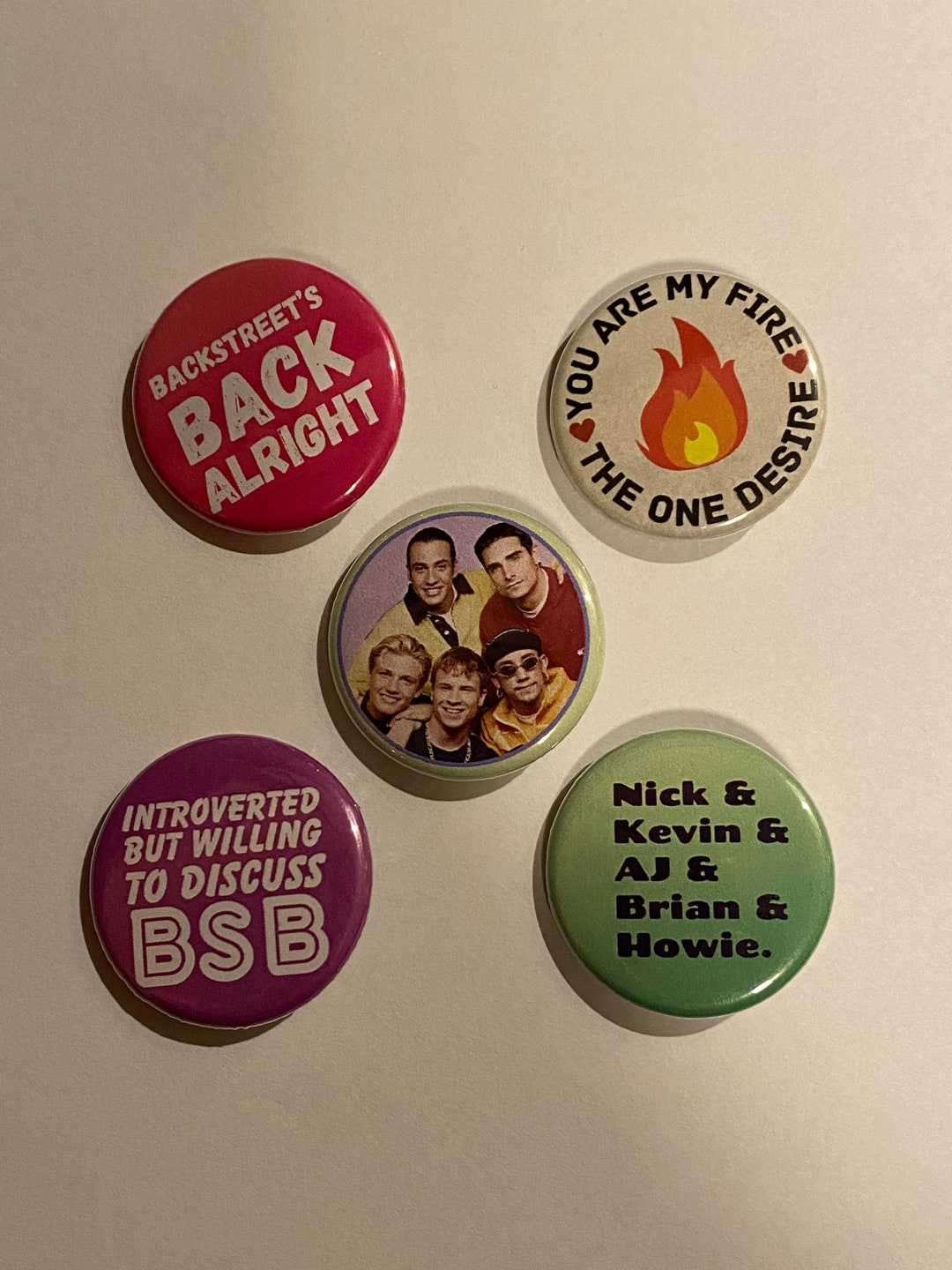 Backstreet Boys Pins (set of 5) - Etsy