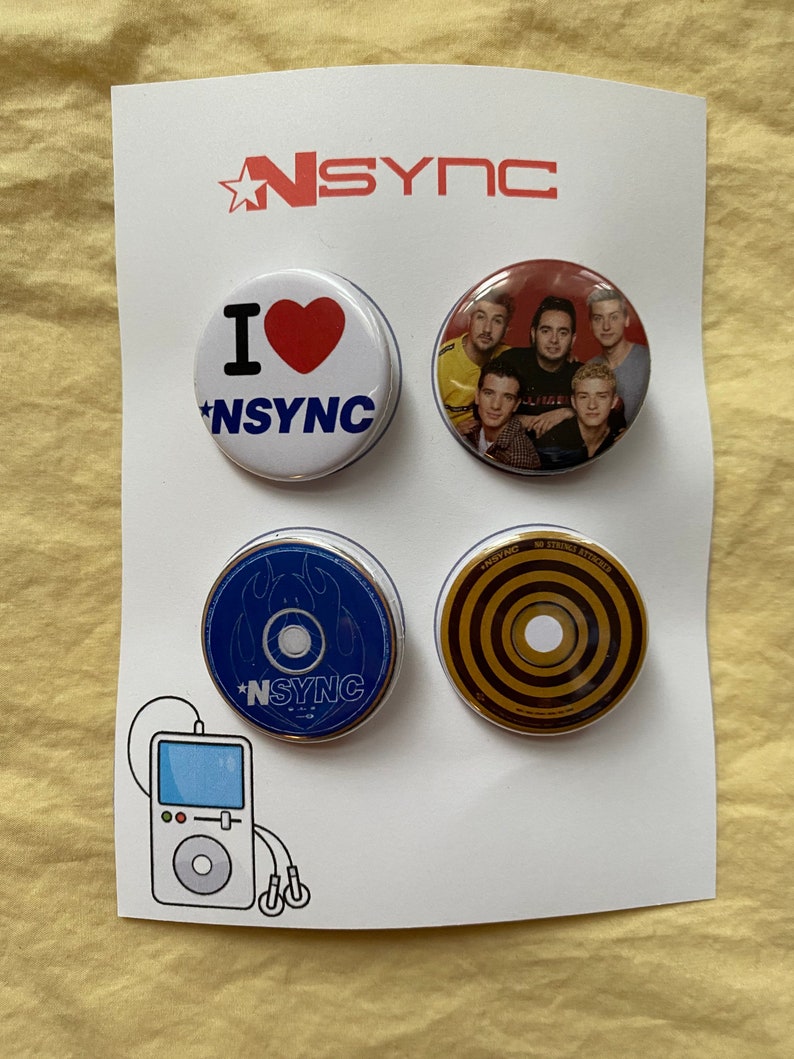 NSYNC Pins set of 4 - Etsy
